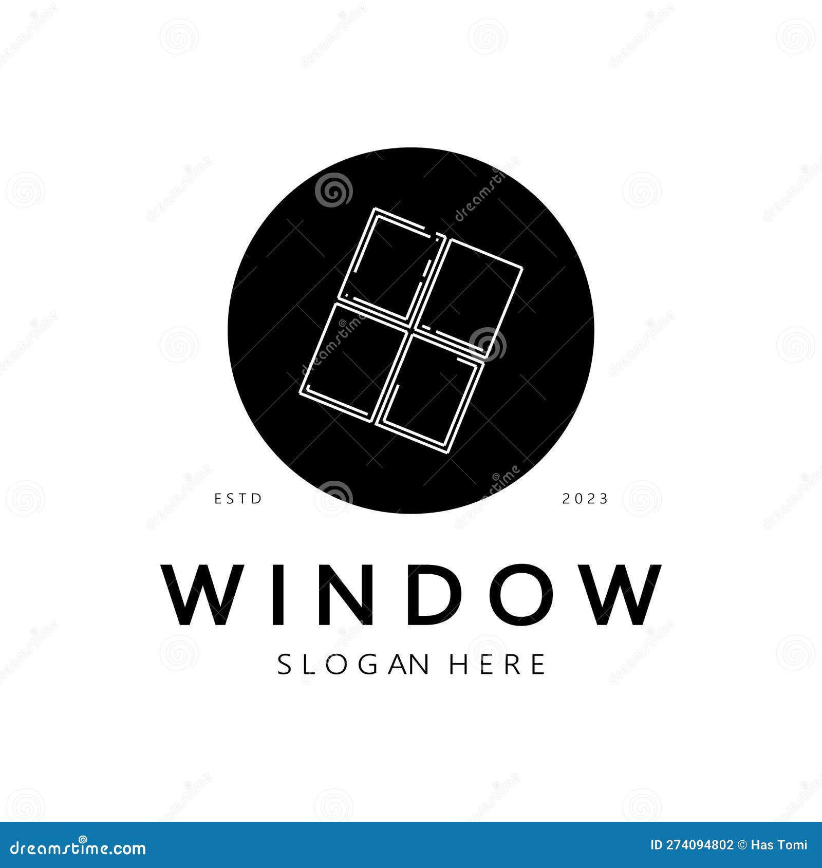 Simple Window Logo, Design for, Interior, Construction, Architecture ...