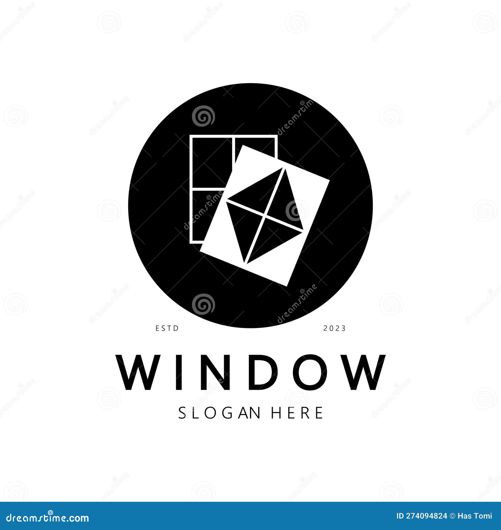 Simple Window Logo, Design for, Interior, Construction, Architecture ...