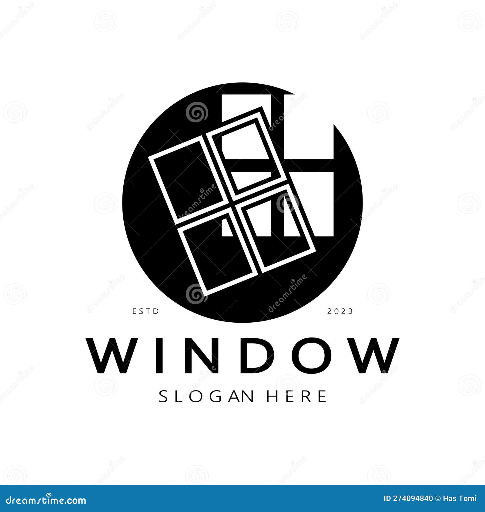 Simple Window Logo, Design for, Interior, Construction, Architecture ...