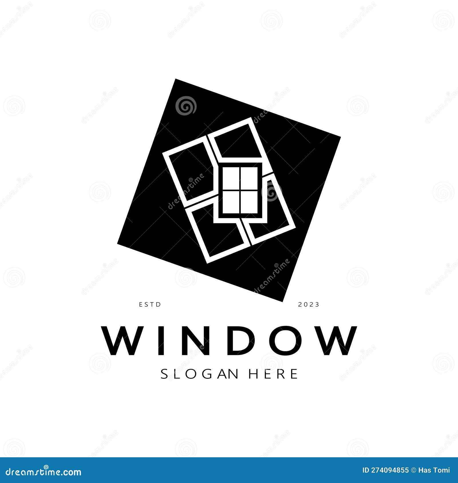Simple Window Logo, Design for, Interior, Construction, Architecture ...