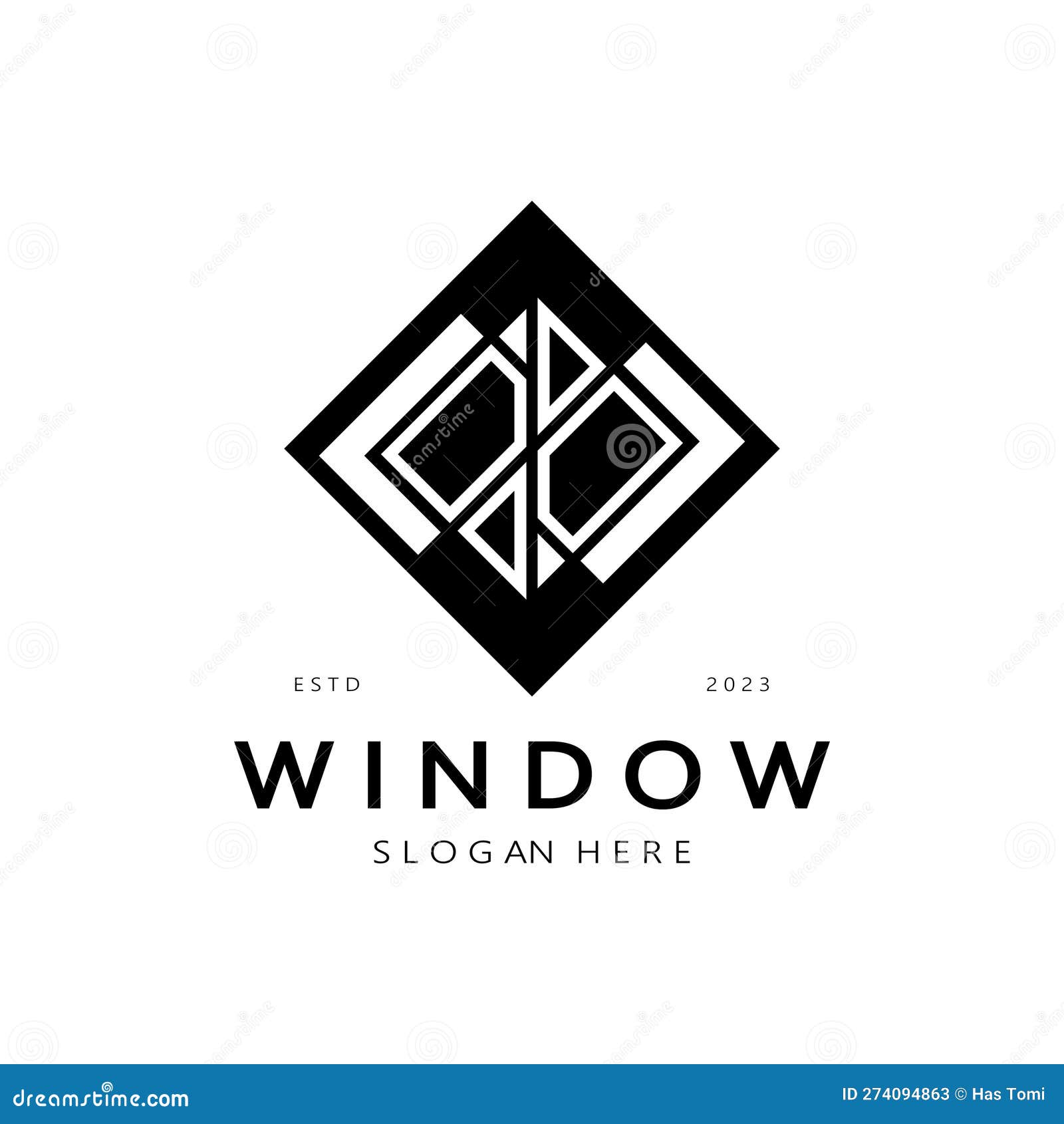 Simple Window Logo, Design for, Interior, Construction, Architecture ...