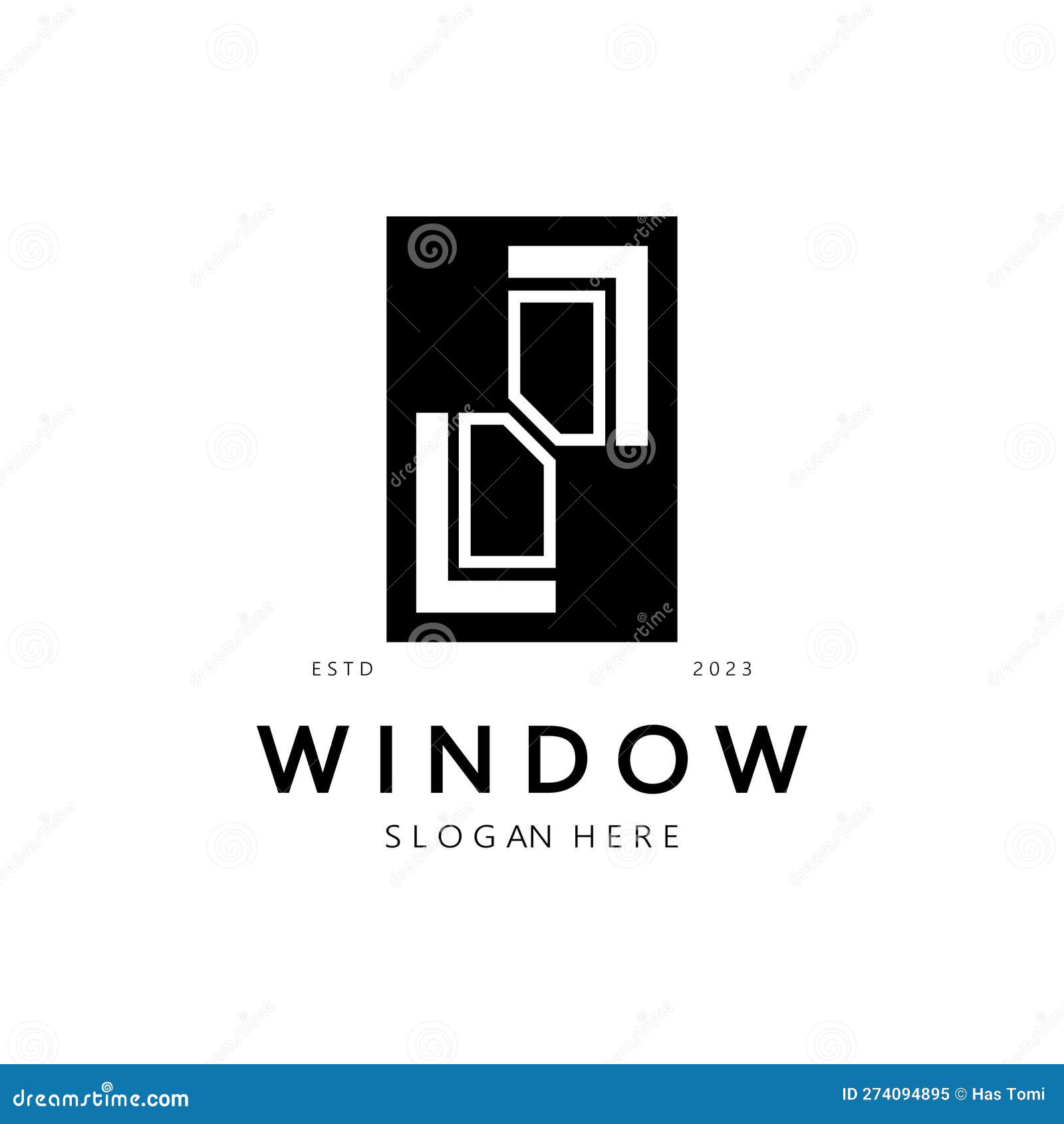 Simple Window Logo, Design for, Interior, Construction, Architecture ...