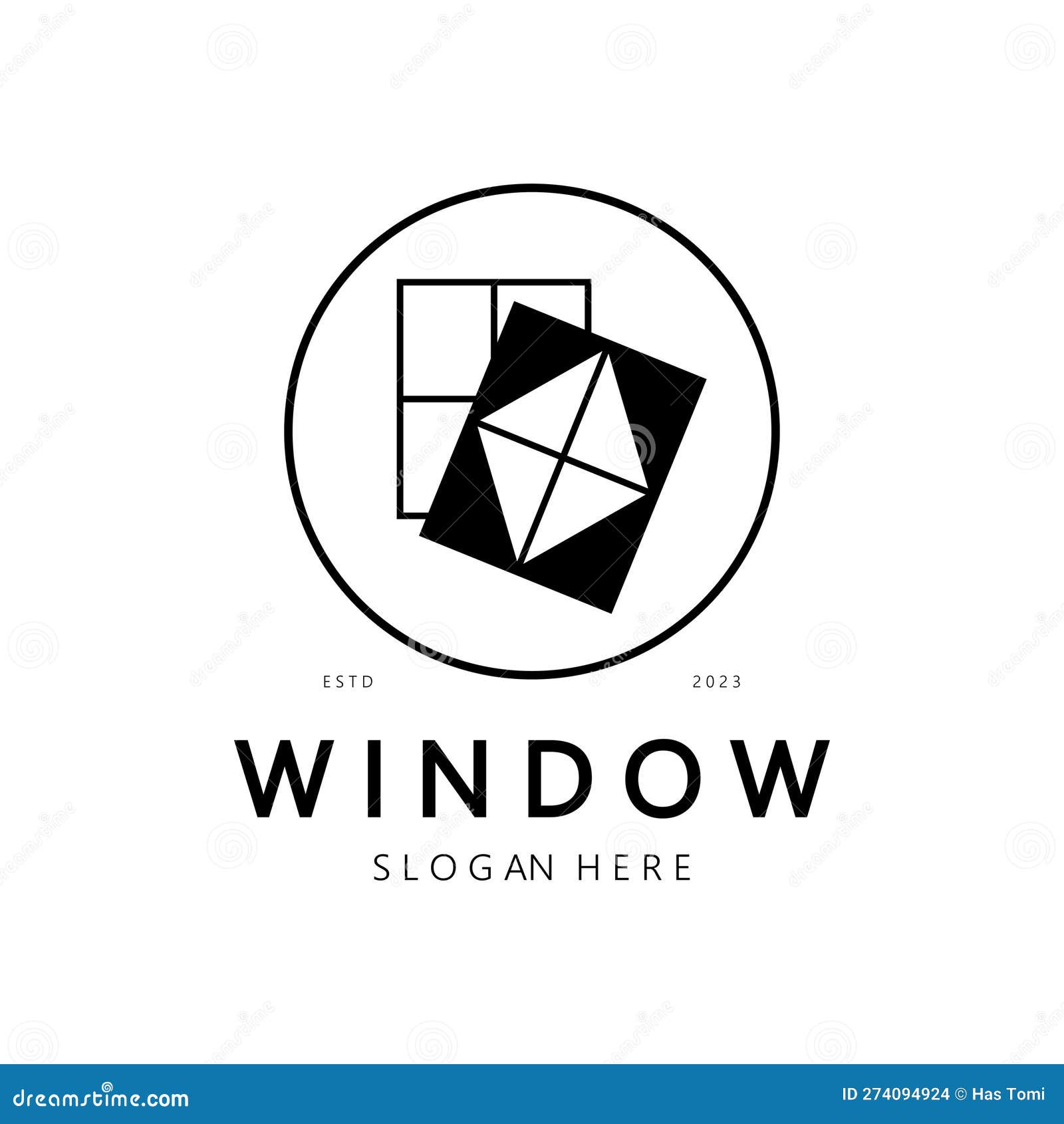 Simple Window Logo, Design for, Interior, Construction, Architecture ...