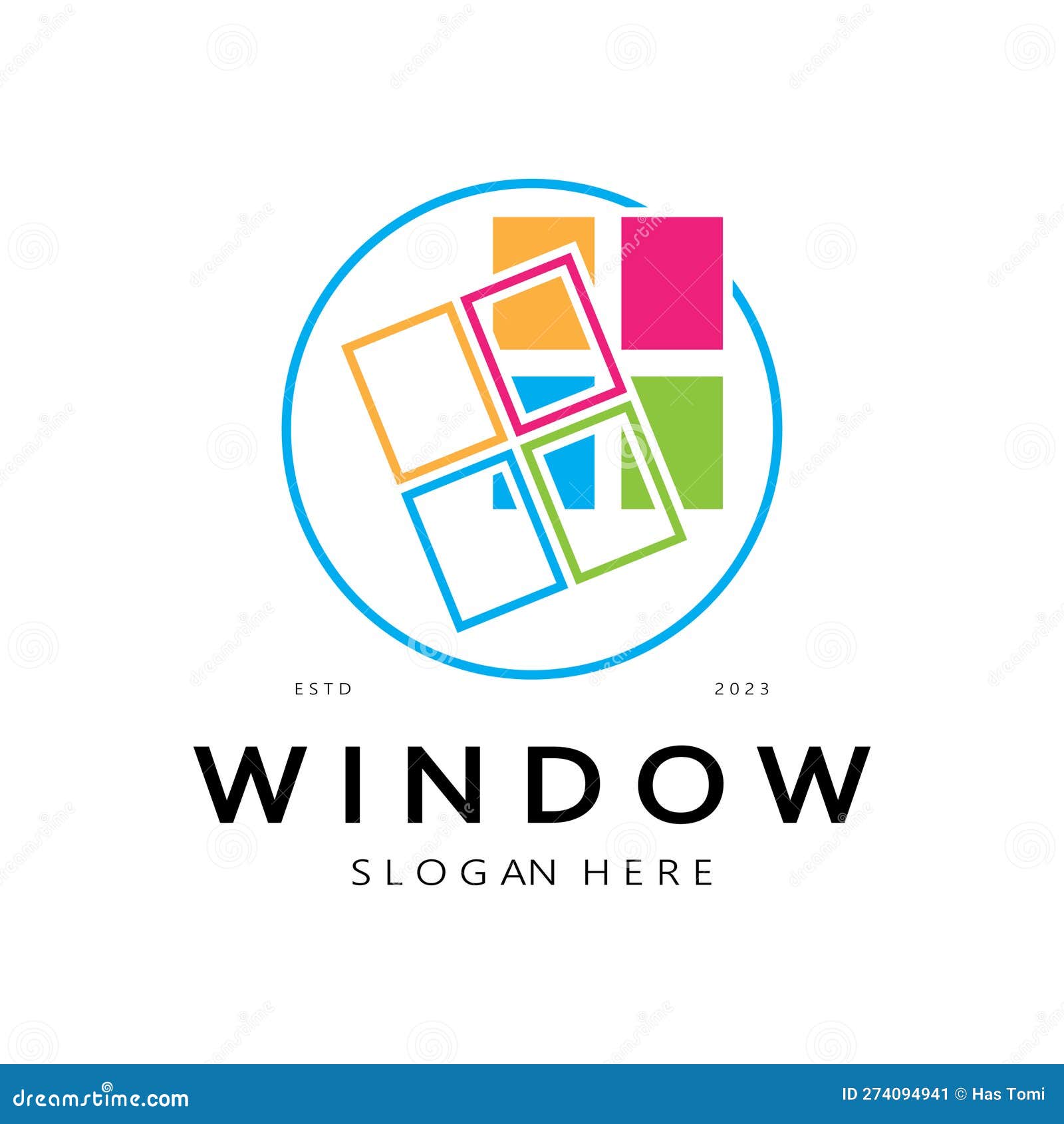 Simple Window Logo, Design for, Interior, Construction, Architecture ...