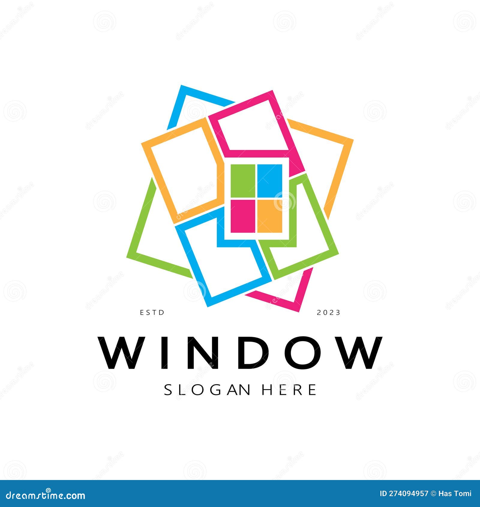Simple Window Logo, Design for, Interior, Construction, Architecture ...