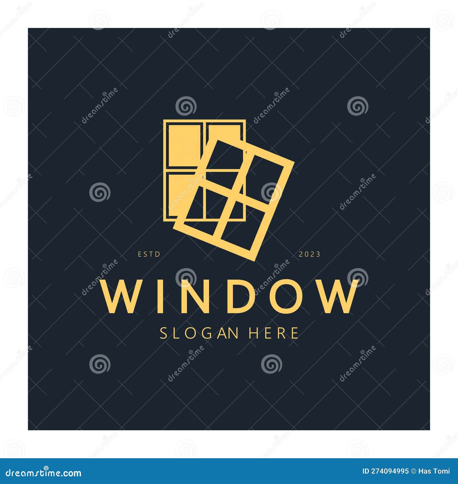 Simple Window Logo, Design for, Interior, Construction, Architecture ...