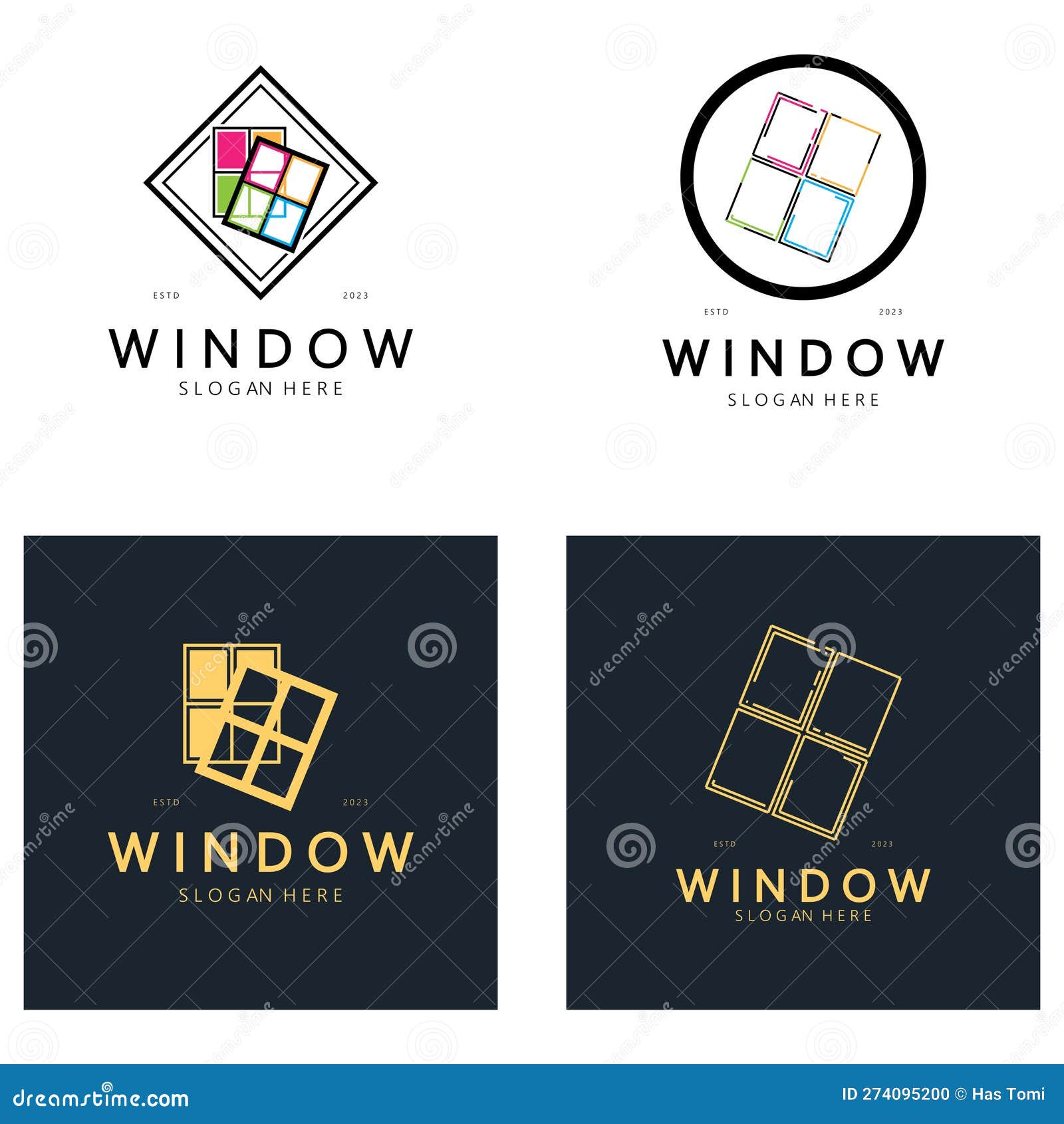 Simple Window Logo, Design for, Interior, Construction, Architecture ...