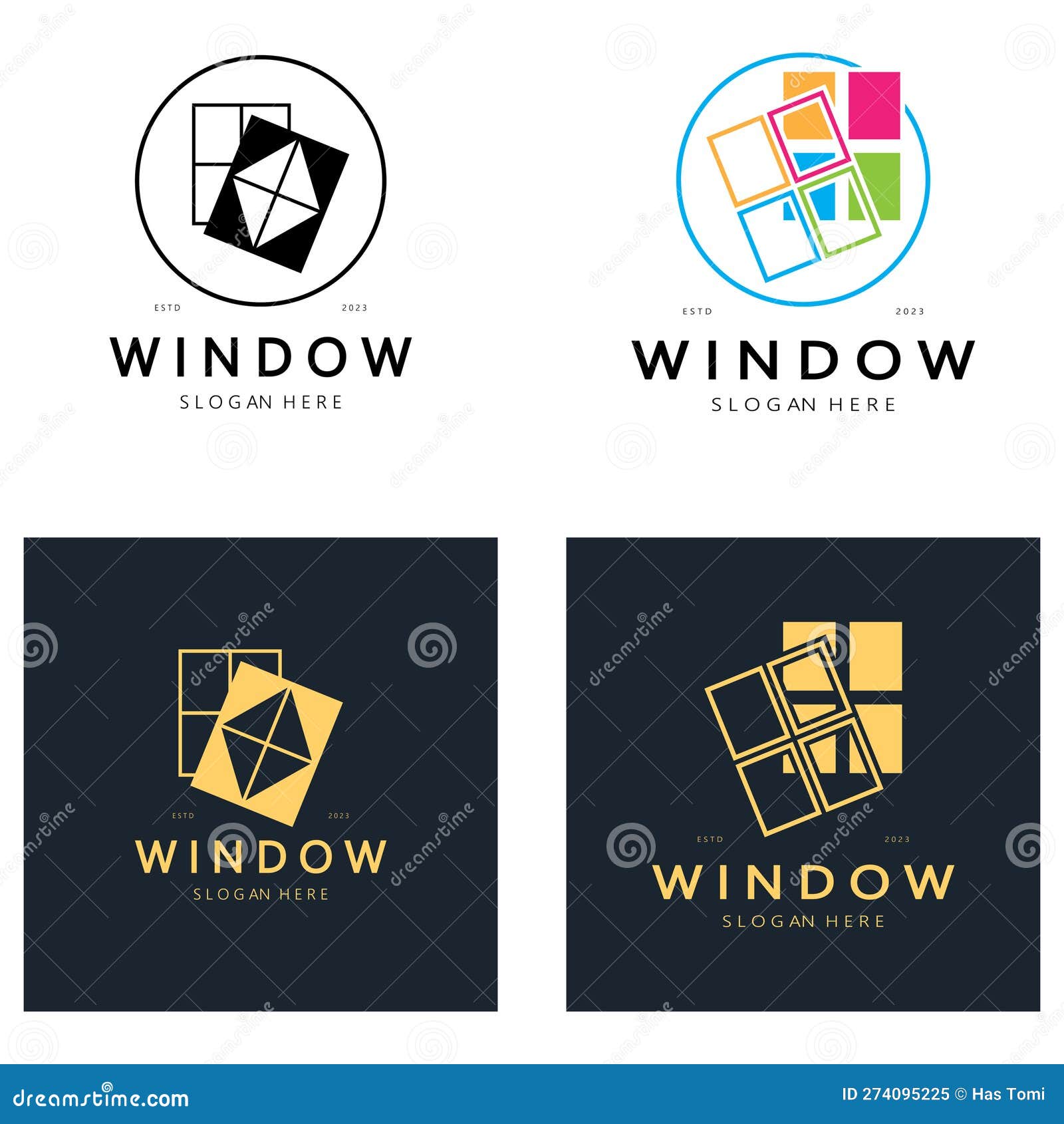 Simple Window Logo, Design for, Interior, Construction, Architecture ...
