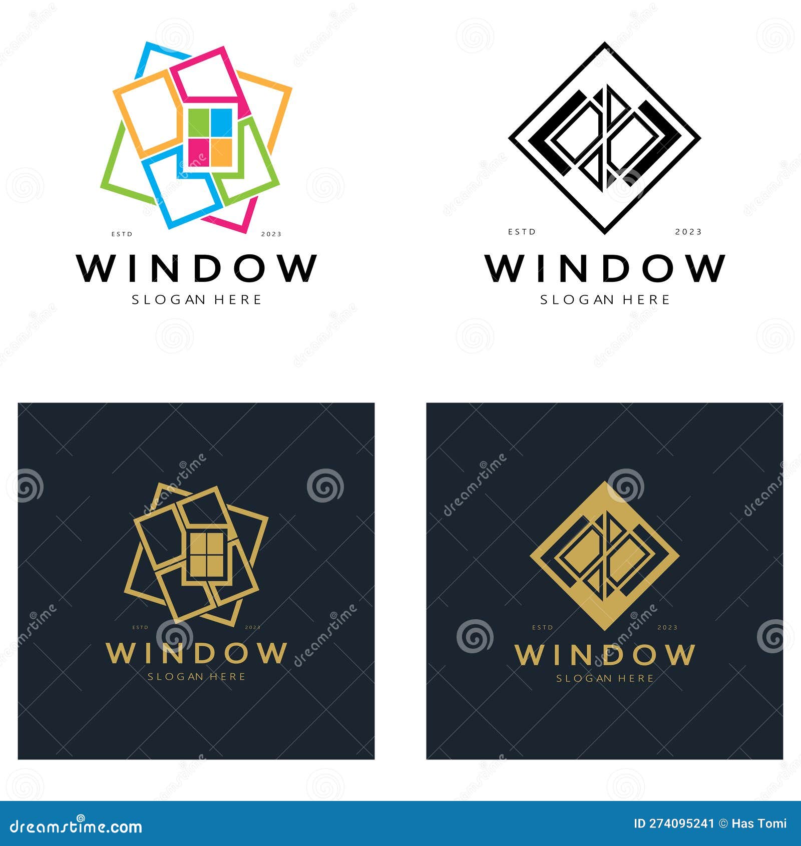 Simple Window Logo, Design for, Interior, Construction, Architecture ...