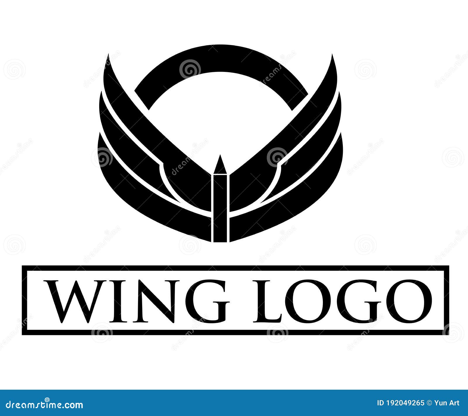 Simple Wing Vector Design Logo Stock Vector - Illustration of vector ...