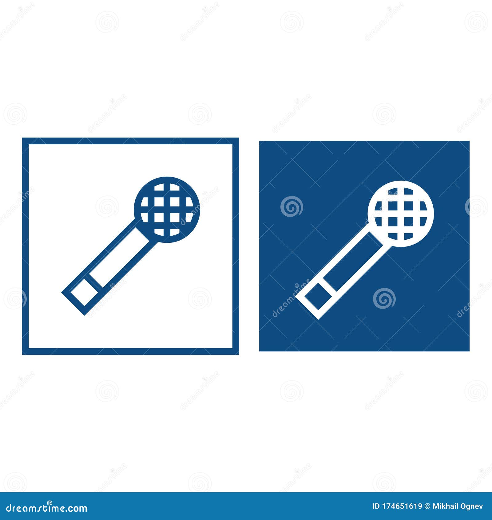 Simple Wireless Microphone Icons Stock Vector - Illustration of office ...