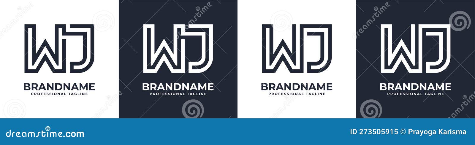 Simple WJ Monogram Logo, Suitable for Any Business with WJ or JW ...