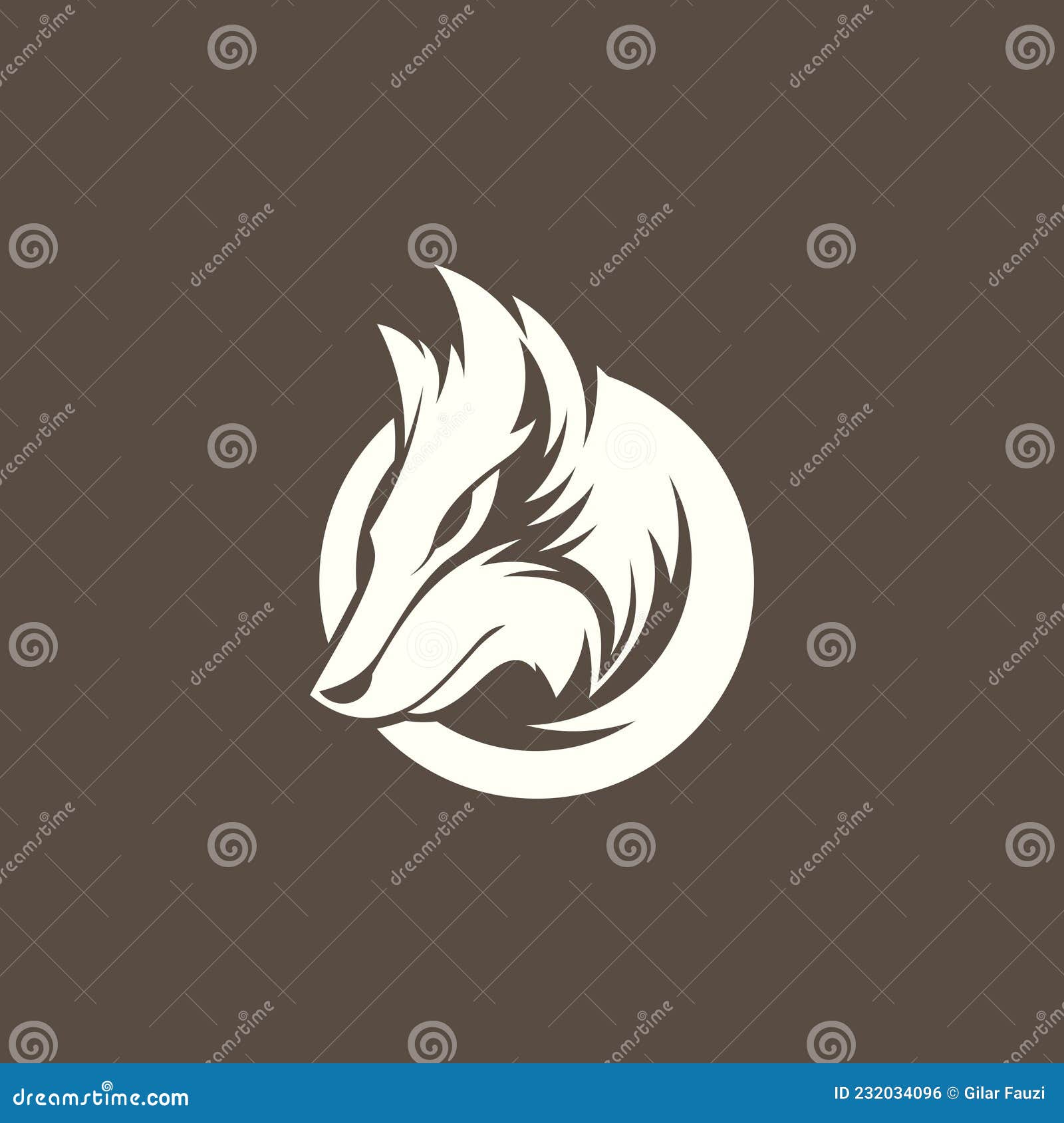 Simple wolf head logo stock vector. Illustration of simple - 232034096