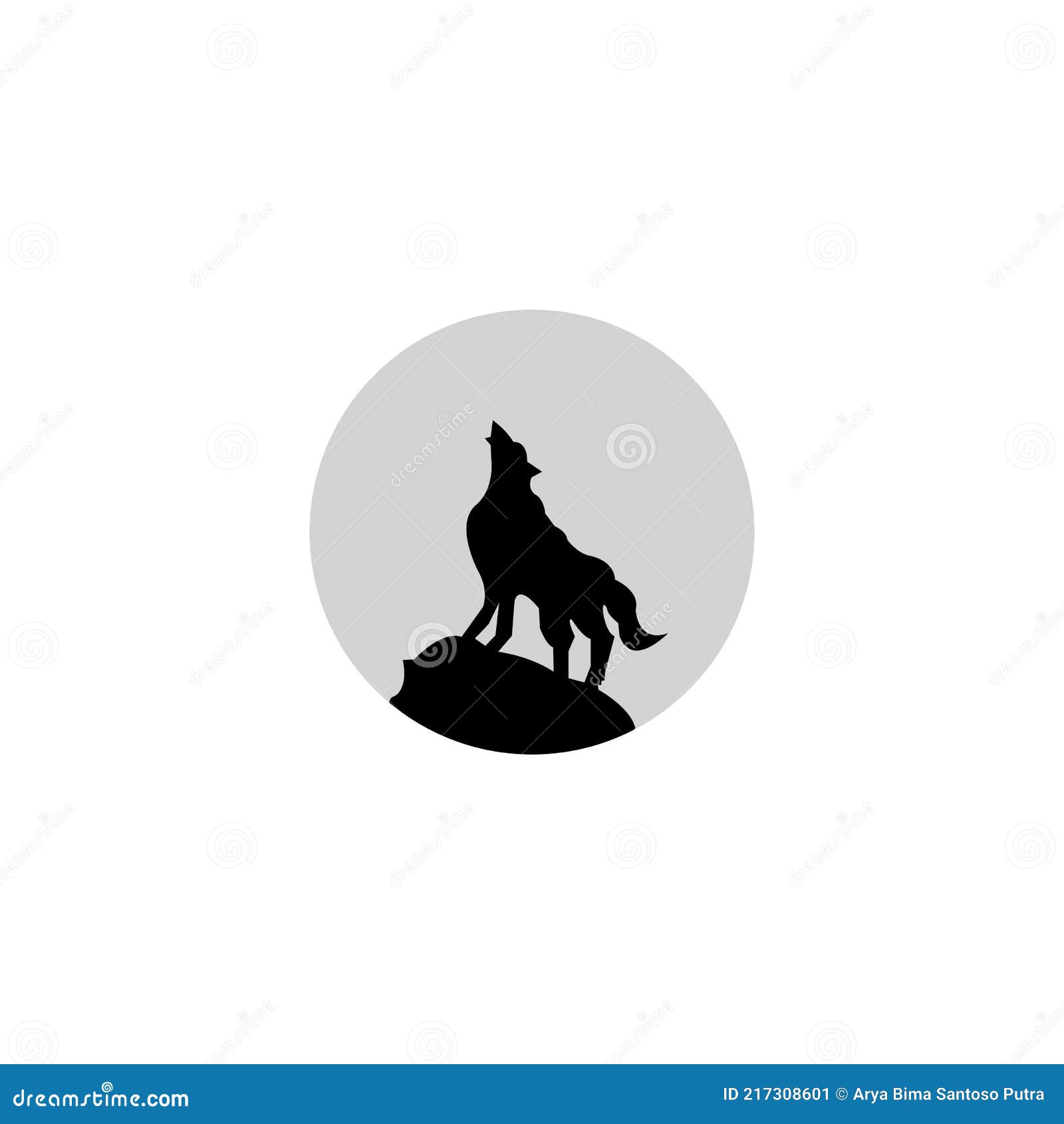 Simple wolf icon logo stock illustration. Illustration of dark - 217308601