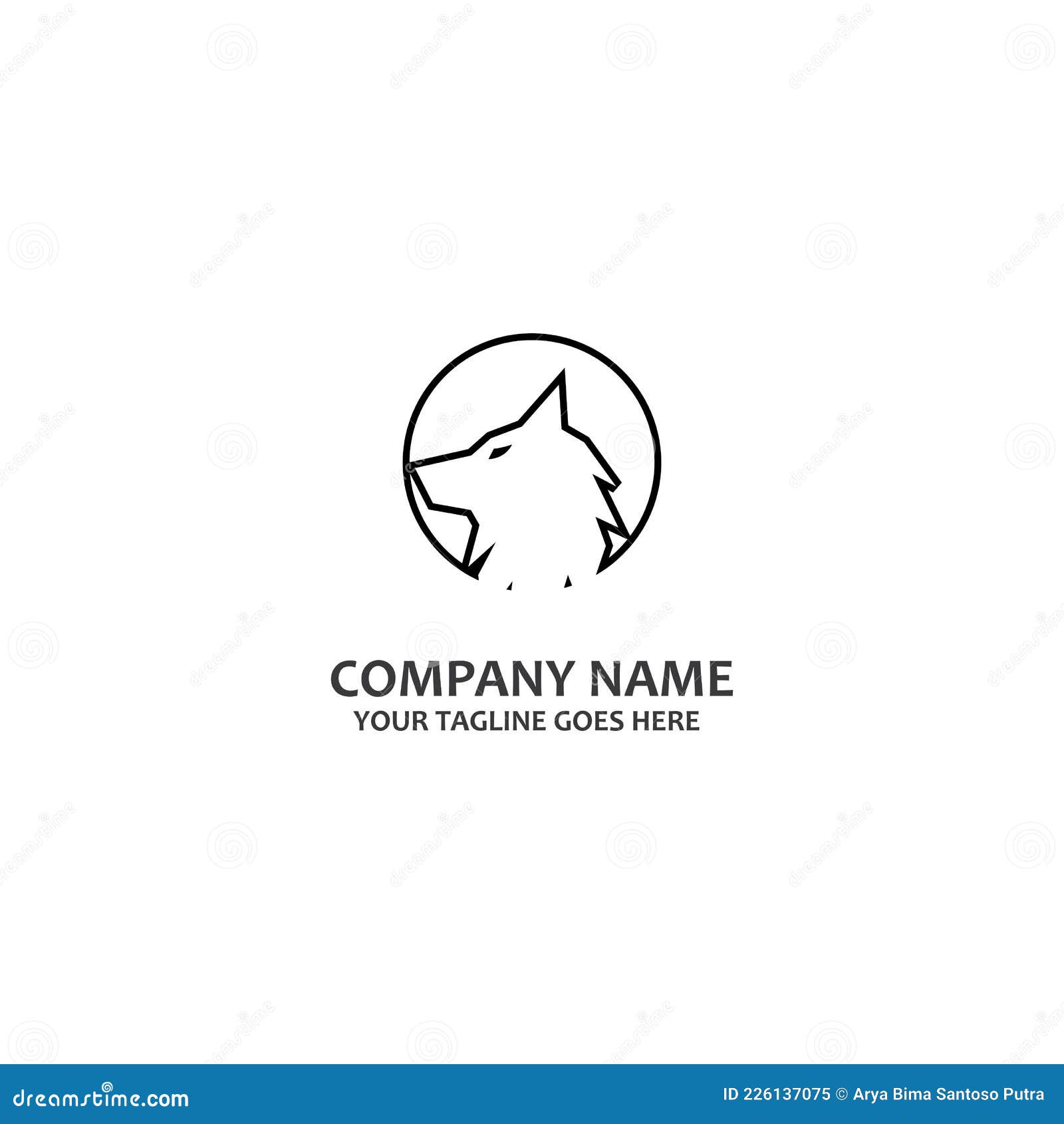 Simple Wolf Icon Vector Logo Stock Illustration - Illustration of black ...
