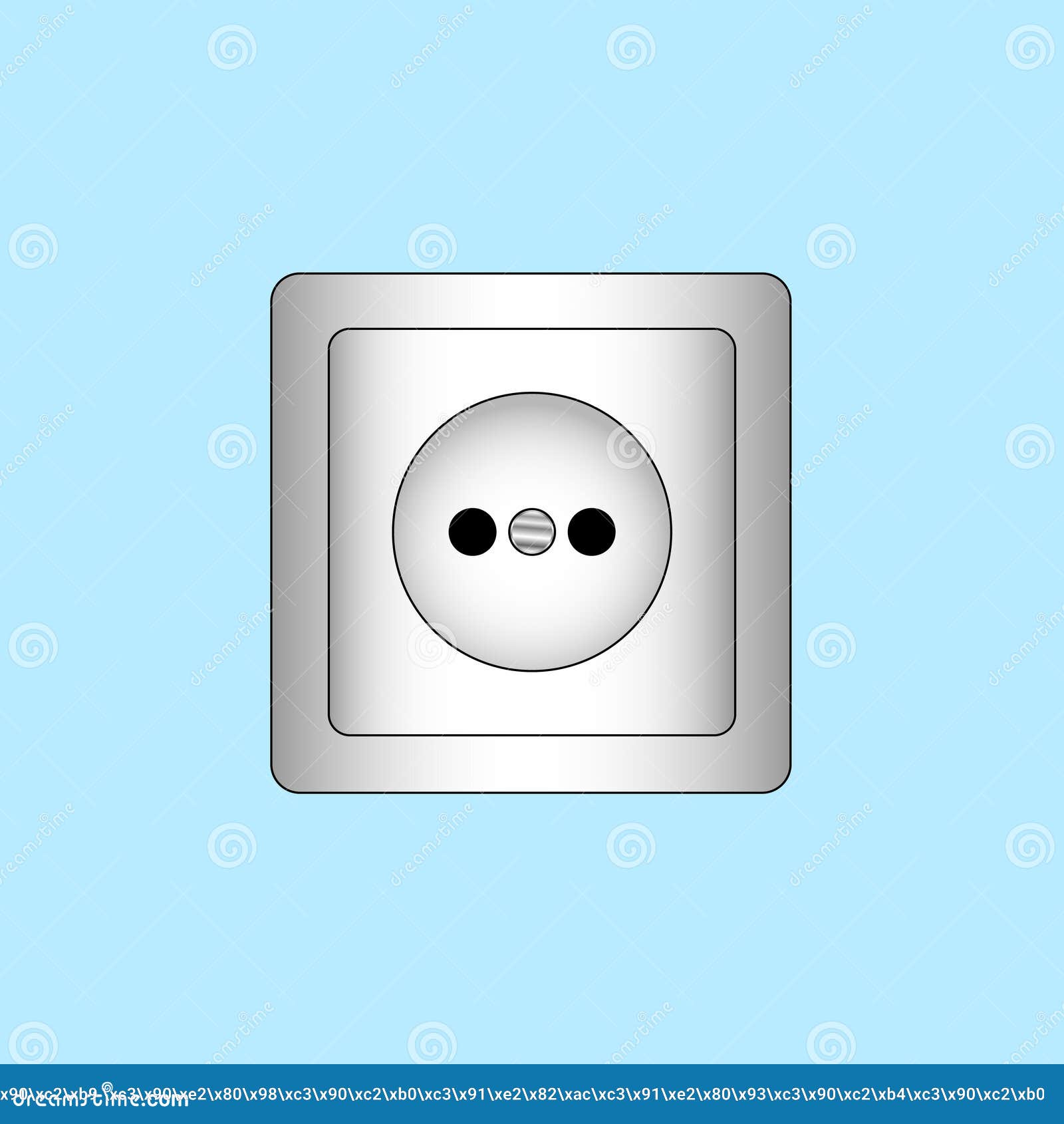 Simple and Wonderful Socket Design on a Light Background Stock Vector ...