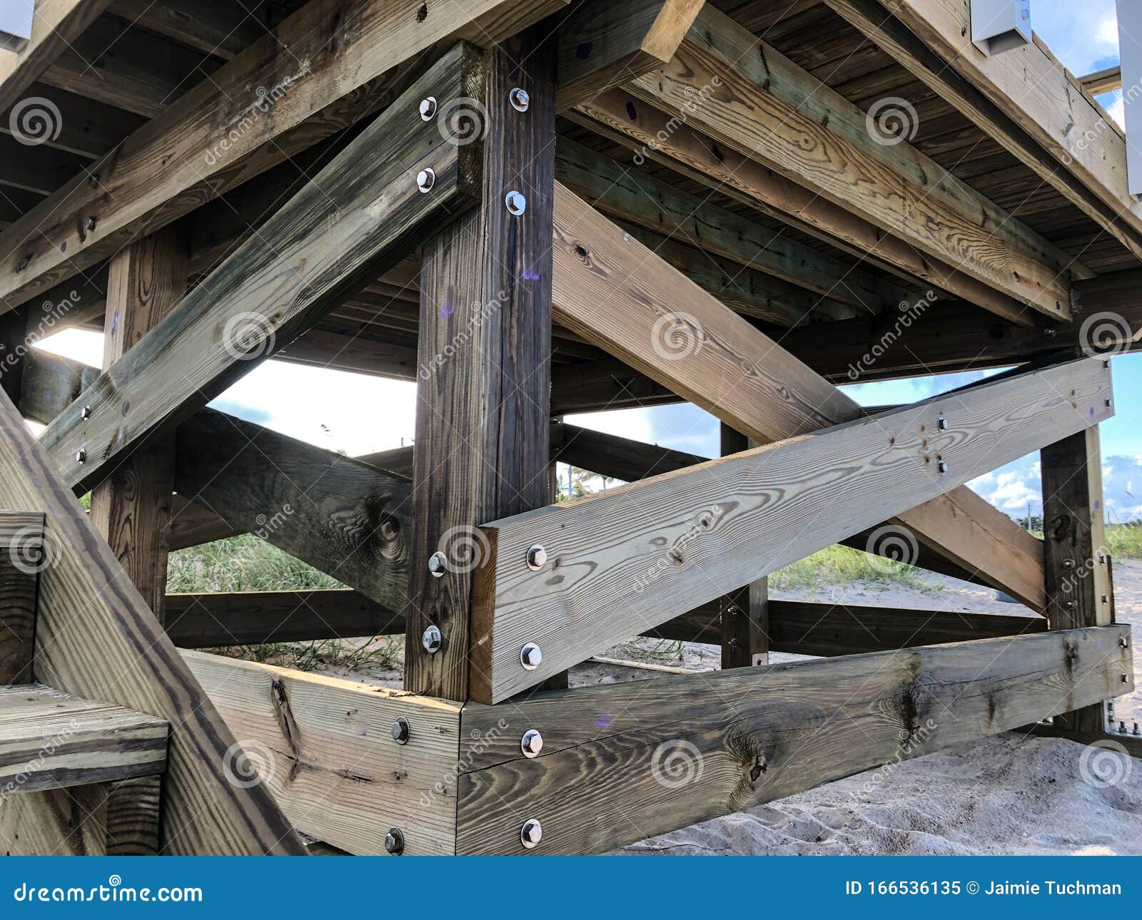 Simple Wood Structure on an Island Stock Image - Image of path, resort ...