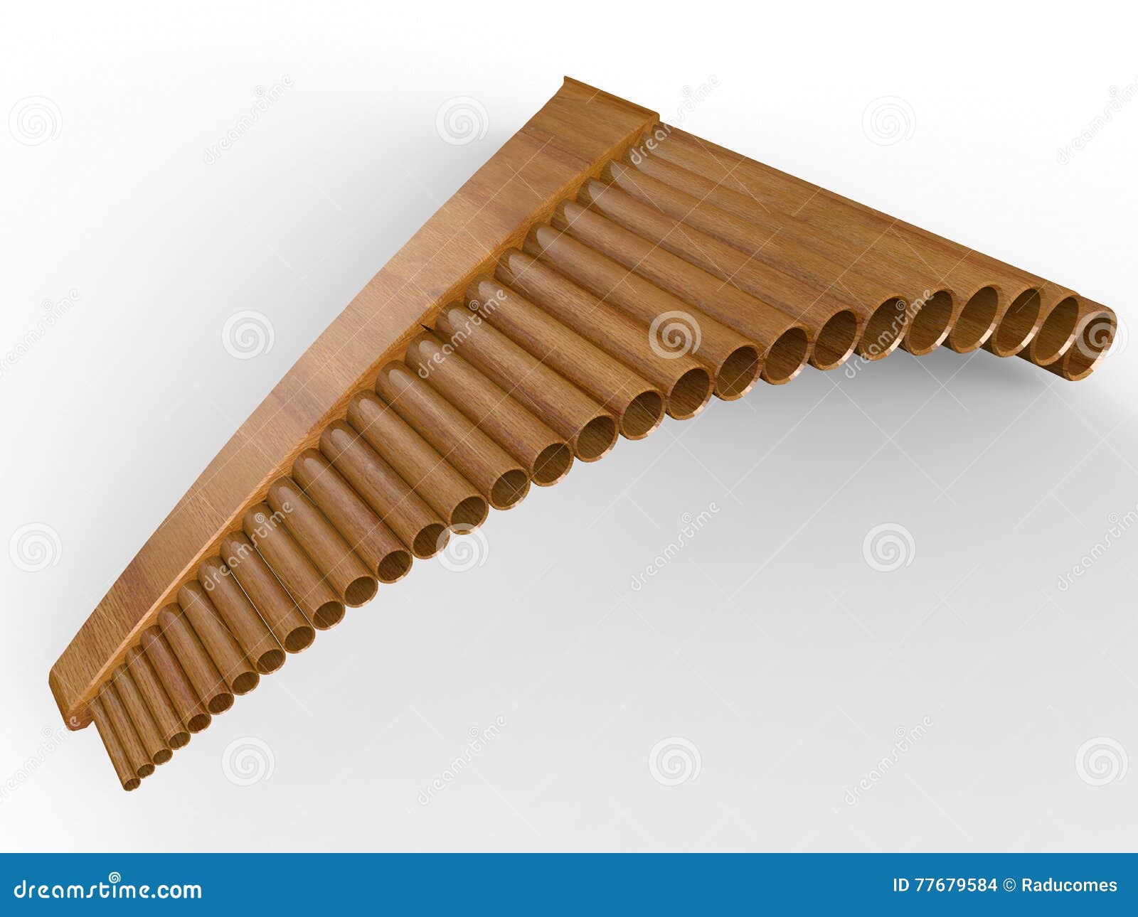 Simple wooden pan flute stock illustration. Illustration of musical ...