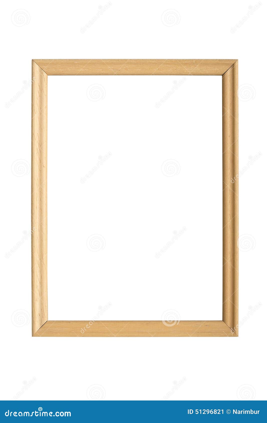 Simple Wooden Picture Frame Stock Image - Image of isolated, wood: 51296821