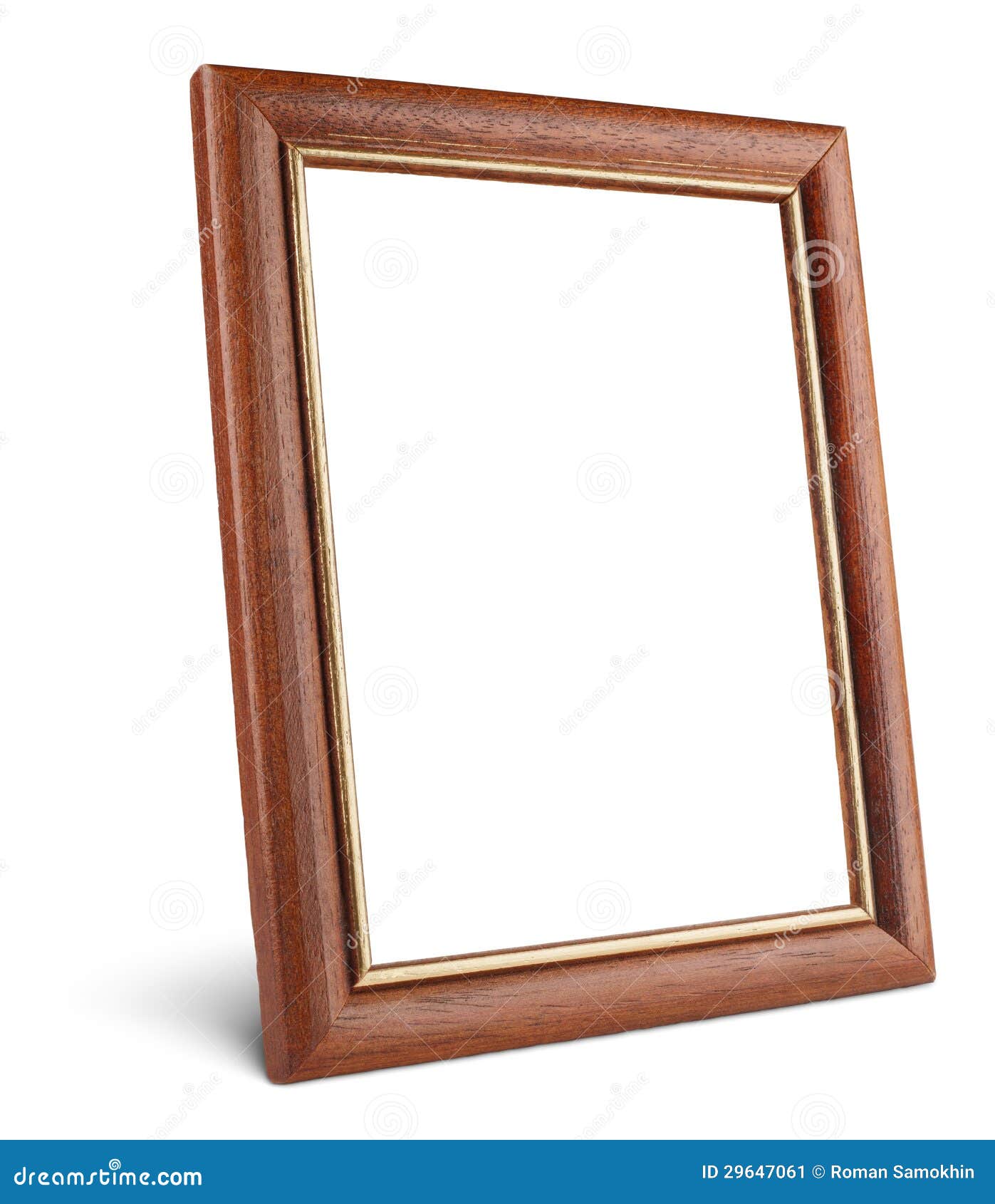 Simple Wooden Picture Frame with Shadow Stock Image - Image of gallery ...