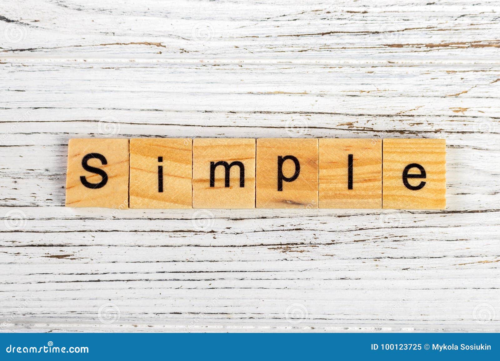 SIMPLE Word Made with Wooden Blocks Concept Stock Image - Image of ...