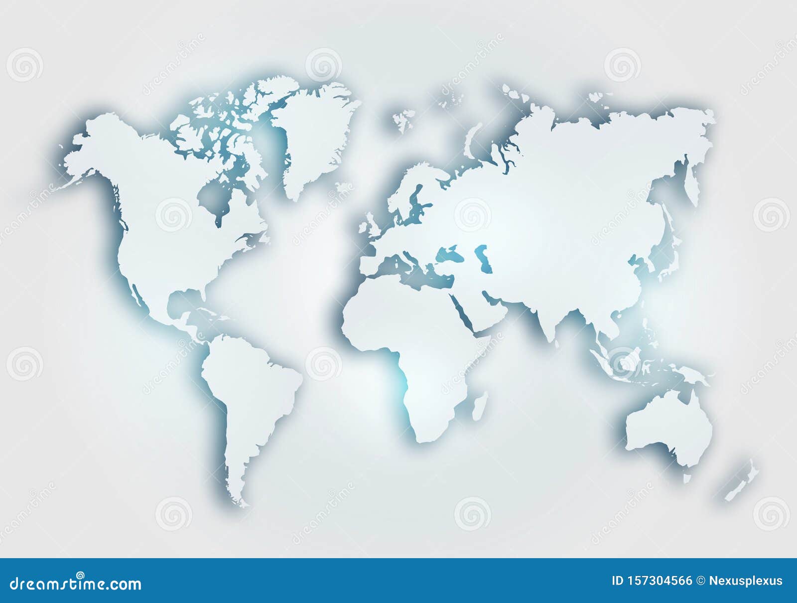 World Digital Outlined Map Background Stock Illustration - Illustration ...