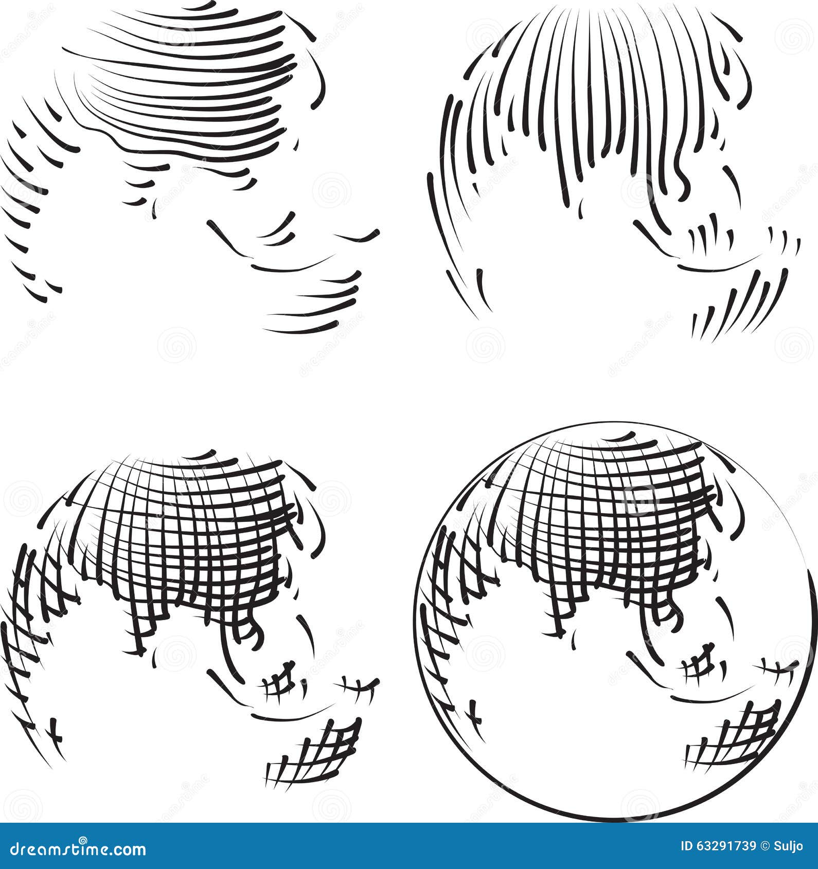 Simple World Engraving stock illustration. Illustration of cutout ...