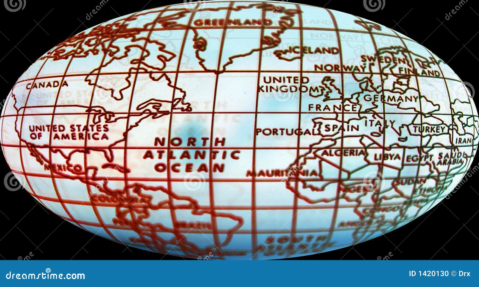 Simple world map stock photo. Image of global, oceans - 1420130