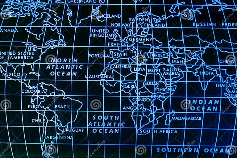 Simple world map stock illustration. Illustration of geography - 1426830