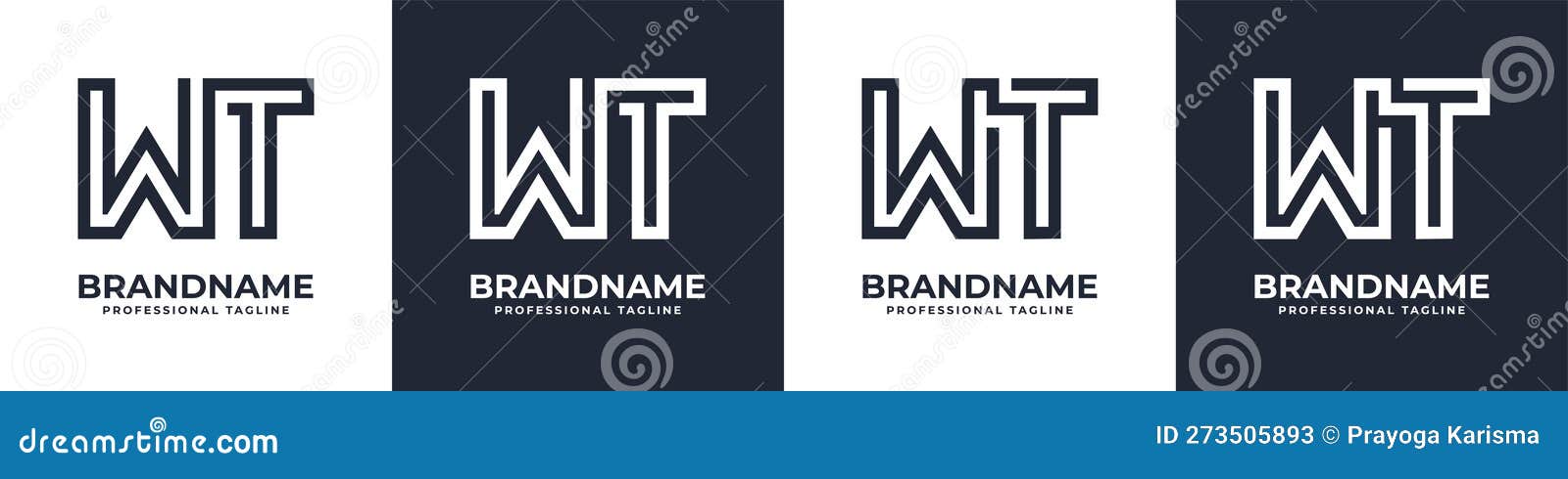 Simple WT Monogram Logo, Suitable for Any Business with WT or TW ...