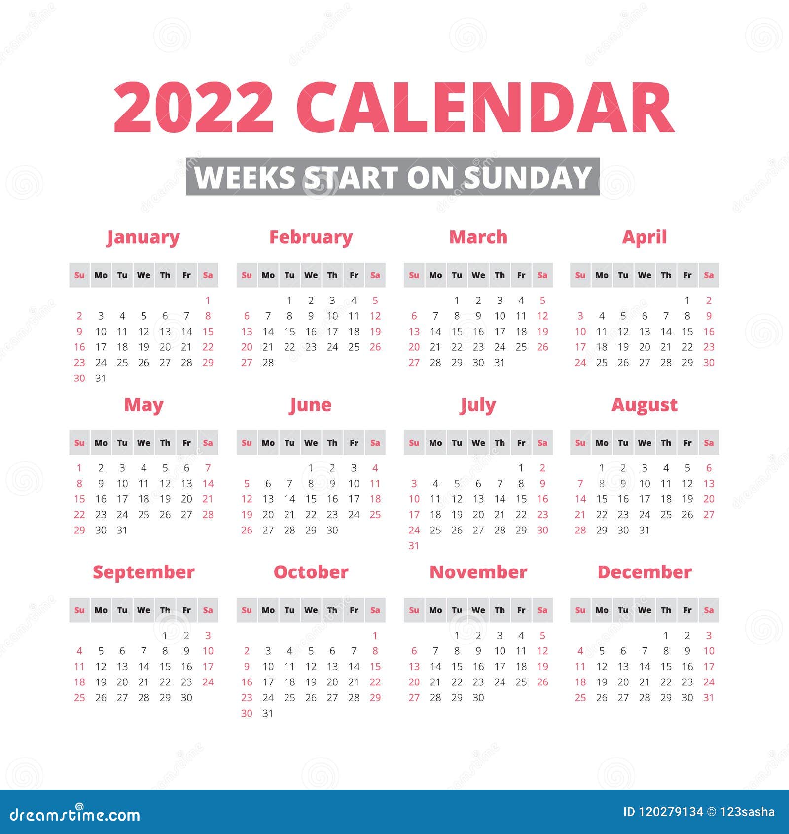 Simple 2022 Year Calendar Cartoon Vector | CartoonDealer.com #80462243 Simple 2022 Year Calendar Cartoon Vector | CartoonDealer.com #80462243