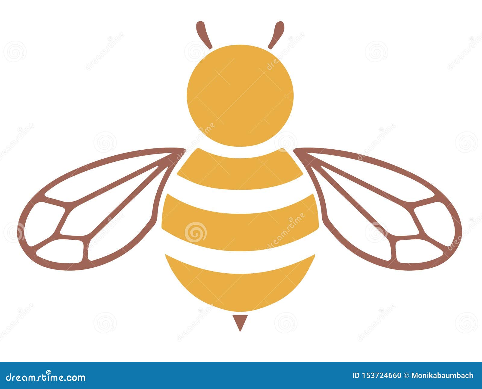 Yellow and Brown Bee Vector Icon Stock Illustration - Illustration of ...