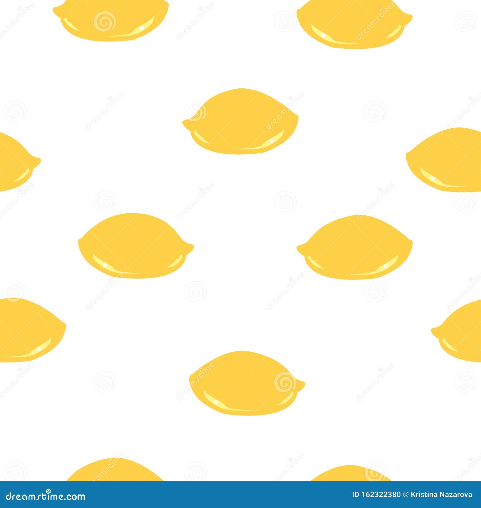 Simple Yellow Lemon Pattern. Seamless Pattern Stock Illustration ...
