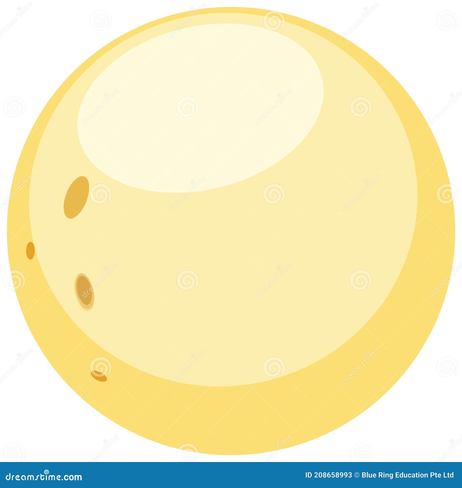 Simple Yellow Moon on White Background Stock Vector - Illustration of ...