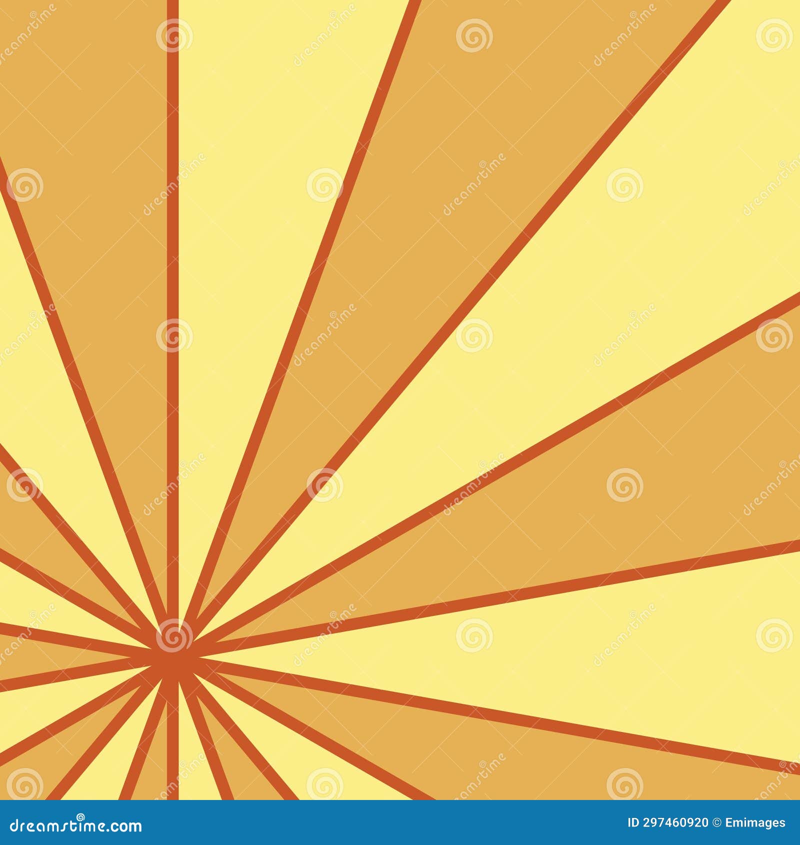 Simple Yellow and Orange Sun Rays Design Stock Illustration ...