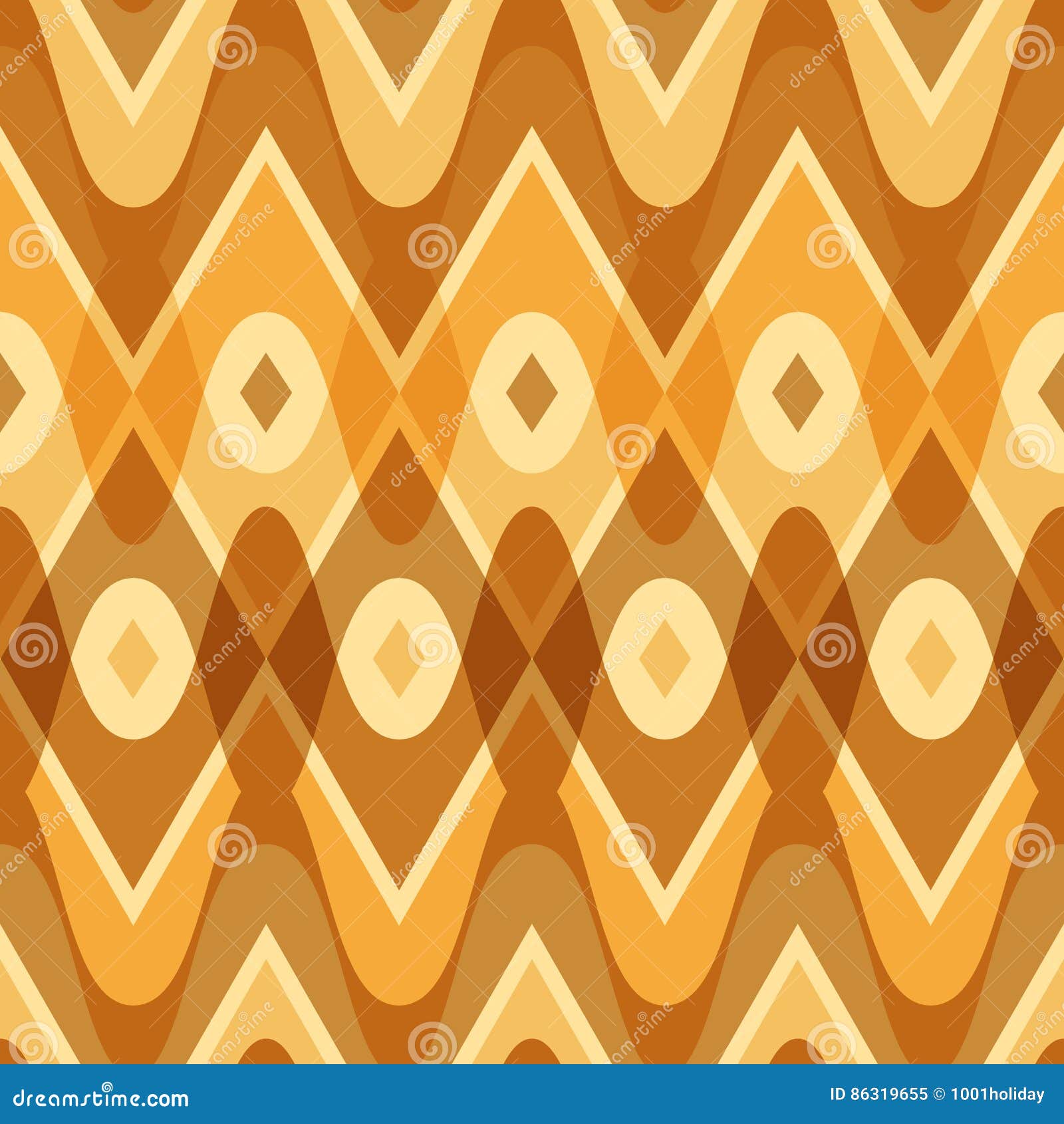 Simple Yellow Scalloped Seamless Pattern Stock Vector - Illustration of ...