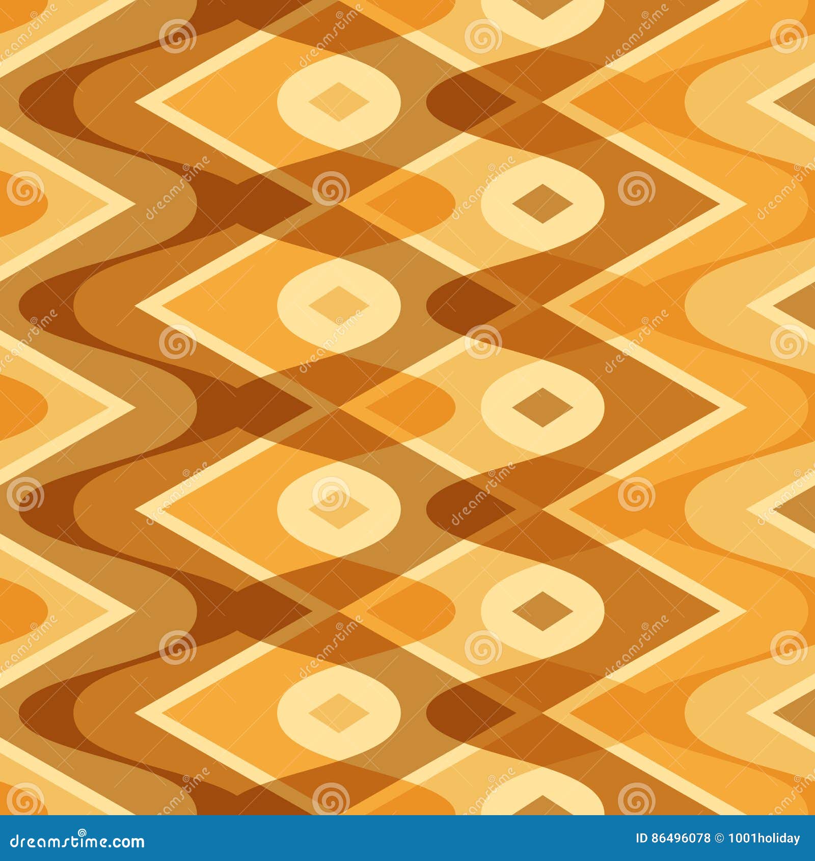 Simple Yellow Scalloped Seamless Pattern Stock Vector - Illustration of ...