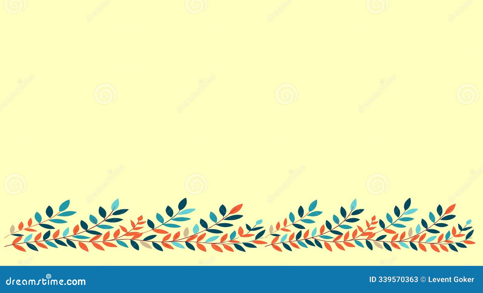 A Simple Yellow Wallpaper with a Leaf Pattern. Minimalist Illustration ...