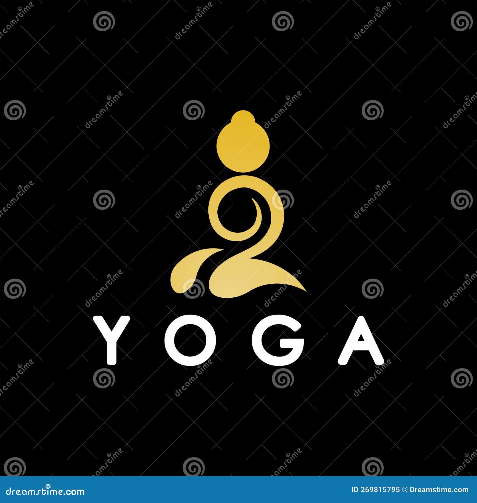 Simple Yoga Logo Icon Vector Design Template Stock Vector ...