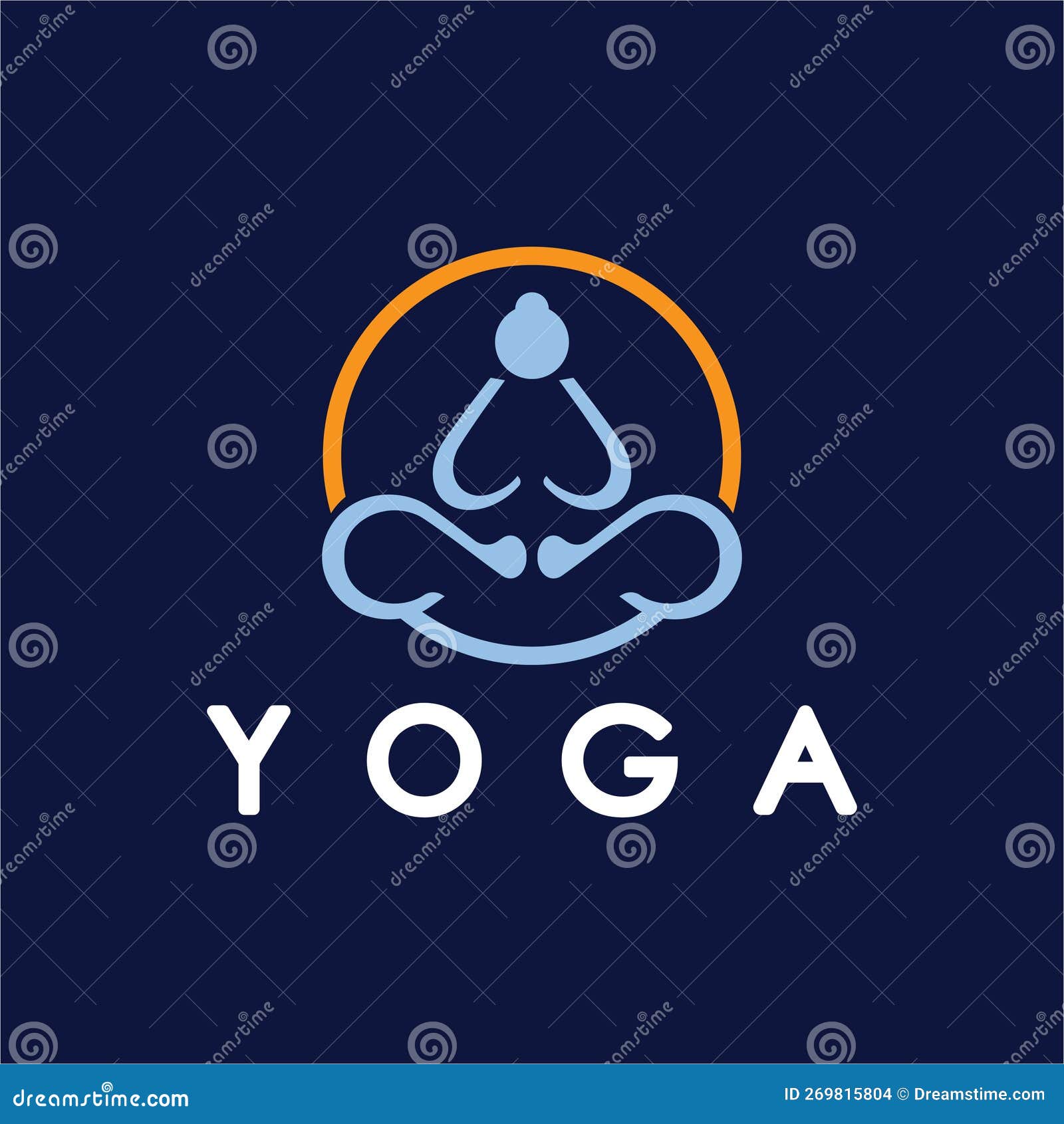 Simple Yoga Logo Icon Vector Design Template Stock Vector ...
