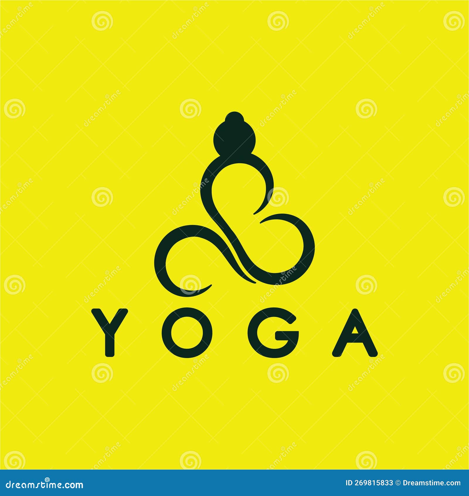 Simple Yoga Logo Icon Vector Design Template Stock Vector ...