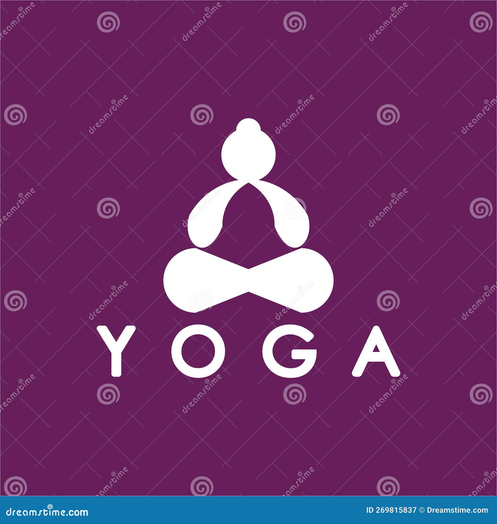 Simple Yoga Logo Icon Vector Design Template Stock Vector ...