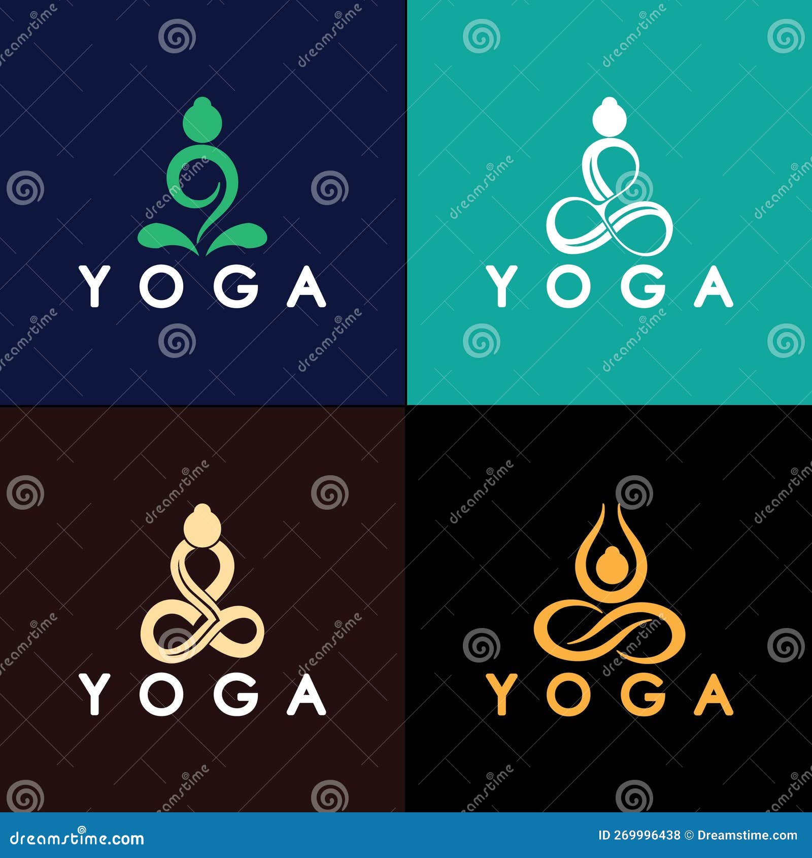 Simple Yoga Logo Icon Vector Design Template Stock Vector ...