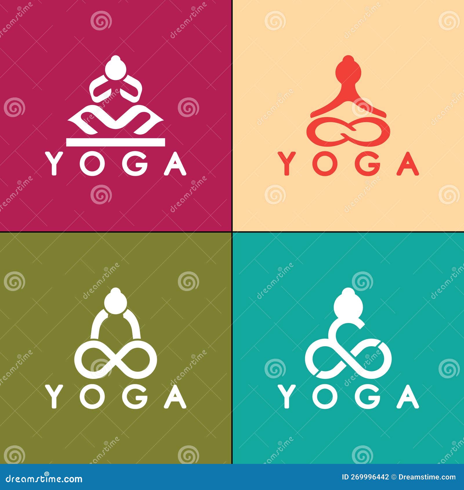 Simple Yoga Logo Icon Vector Design Template Stock Vector ...