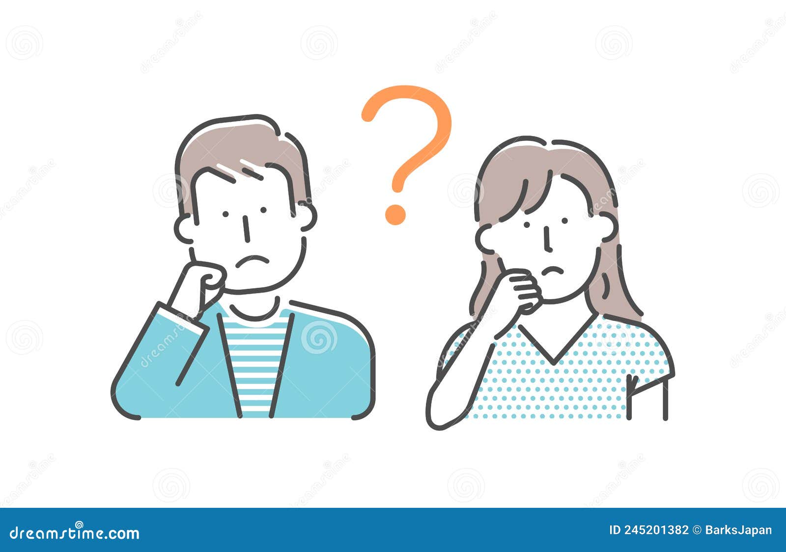 Simple Young Person Upper Body Gesture Pattern Illustration Set ...