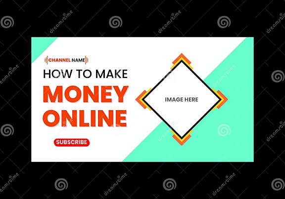 Simple youtube thumbnail stock illustration. Illustration of abstract ...