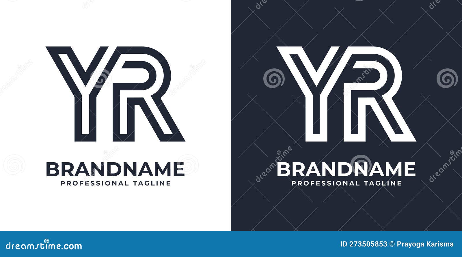 Simple YR Monogram Logo, Suitable for Any Business with YR or RY ...