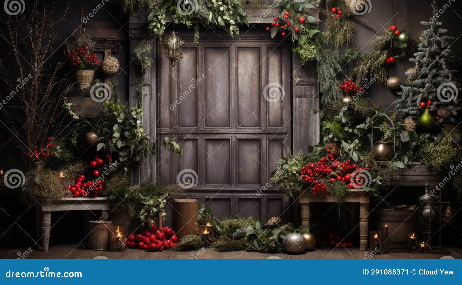 Simple Yuletide backdrop stock illustration. Illustration of ...