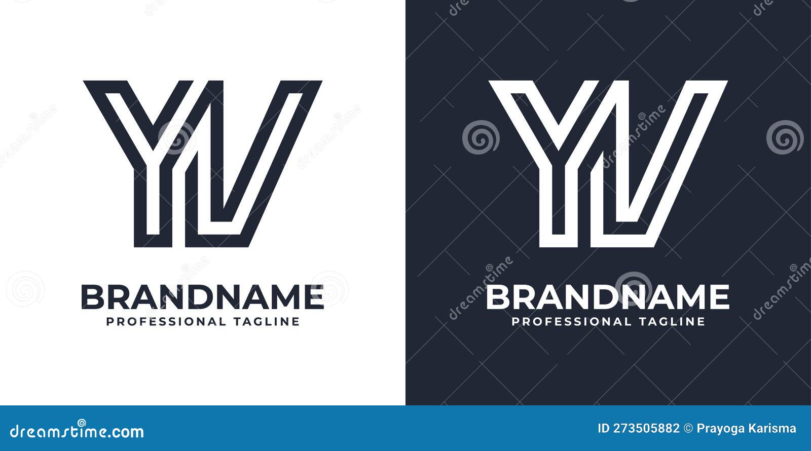 Simple YV Monogram Logo, Suitable for Any Business with YV or VY ...