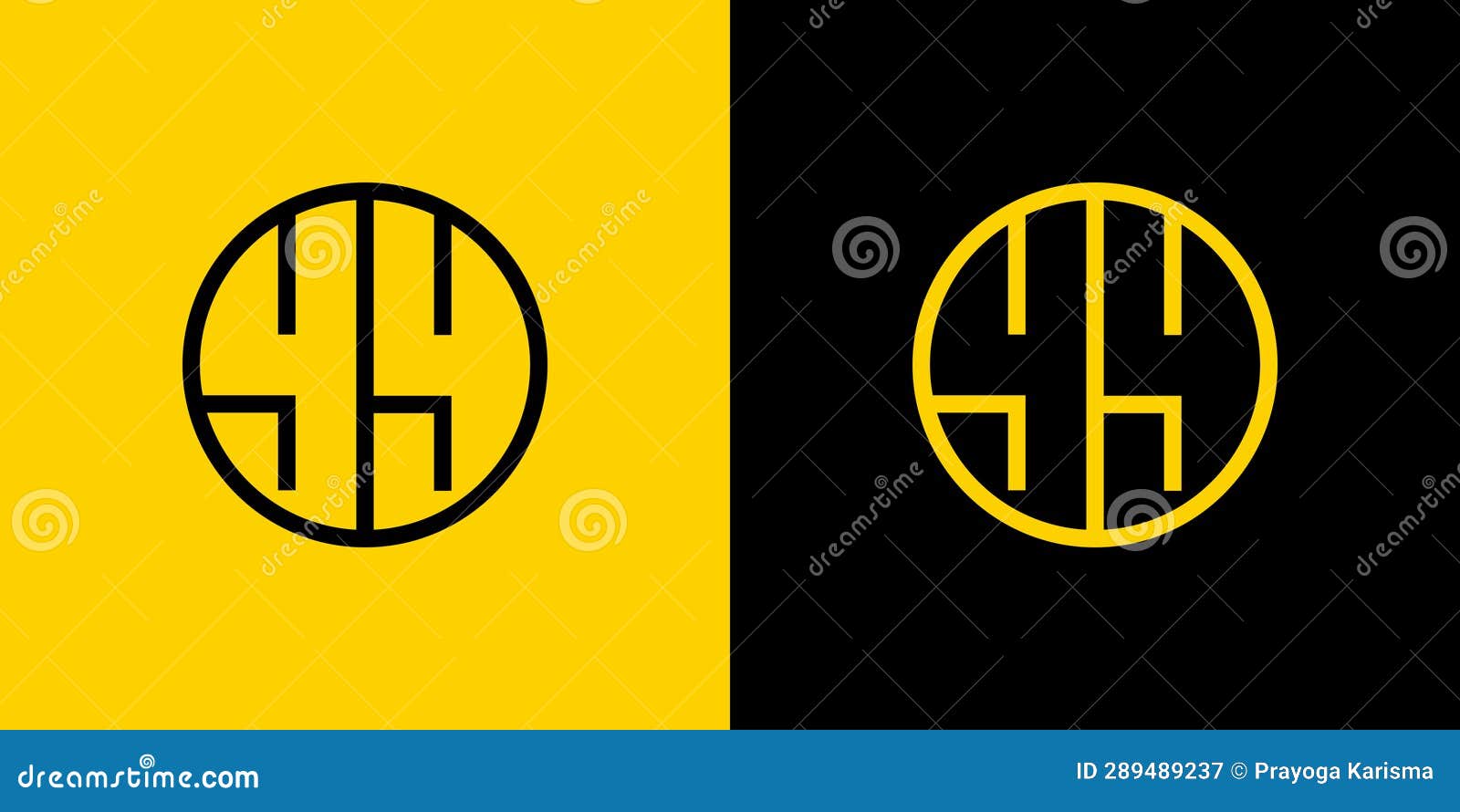 Simple YY Letter Circle Logo Set, Suitable for Business with YY Initial ...